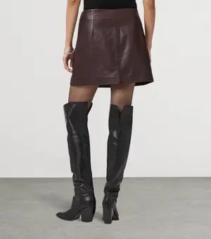 ALLSAINTS Nappa Leather Renai Mini Skirt