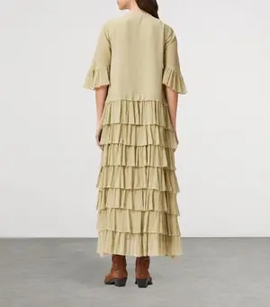 ALLSAINTS Tiered Ruffle Cavalry Midi Dress