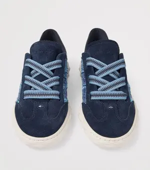JIMMY CHOO Diamond Light Flex Suede-leather Sneakers