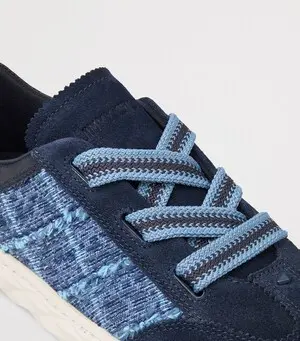 JIMMY CHOO Diamond Light Flex Suede-leather Sneakers