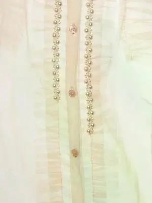 Simone Rocha X H&m Pearl-embellished Tulle Blouse