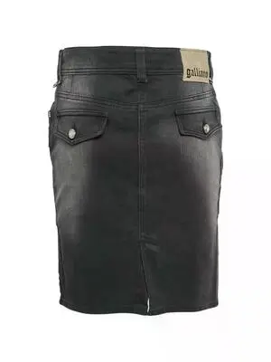 John Galliano Denim Midi Skirt