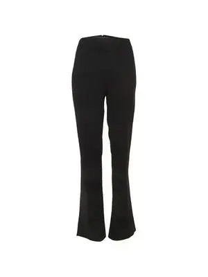 Ralph Lauren Stretch Wool High-waisted Straight-leg Trousers - Black