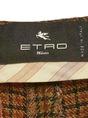 Etro Houndstooth Wool Trousers