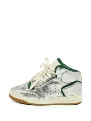Saint Laurent Sl/80 High-top Sneakers - Silver
