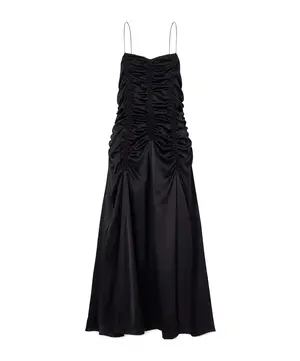 Khaite Raina Pleated Silk Dress