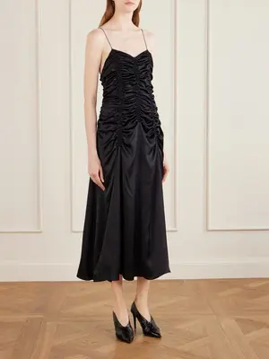 Khaite Raina Pleated Silk Dress
