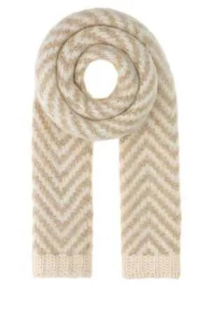 Fendi Embroidered Alpaca Blend Scarf - Multicolor