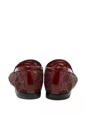 Gucci Jordaan Mesh Loafers - Red