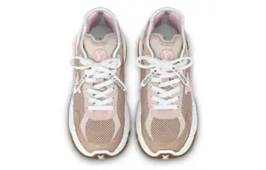 LOUIS VUITTON Run 55 Sneakers - Tan/white/pink