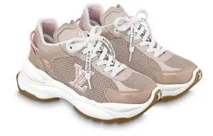 LOUIS VUITTON Run 55 Sneakers - Tan/white/pink