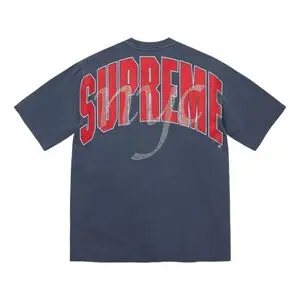 Supreme Supreme Ss26 Rhinestone Script S/s T-shirt 'navy' Navy