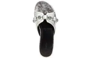 Balenciaga Cagole Metallic Slides