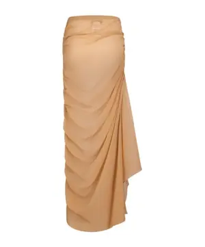 Giuseppe Di Morabito Draped Silk Maxi Skirt - Nude