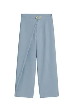 NOCTURNE Waist Accessory Detail Trousers - Blue