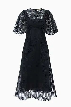 Ulla Johnson Gracelle Eyelet Cotton Dress - Noir
