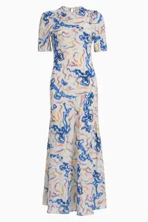 Ulla Johnson Sabi Ss Silk Dress - Prism