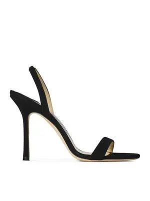 JIMMY CHOO Suede Stiletto Sandals - Black