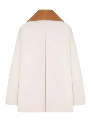 GANNI Recycled Polyester Twill Jacket With Corduroy Collar