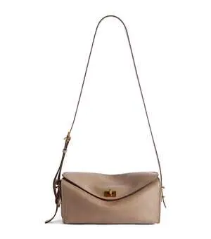 Balenciaga Medium Calfskin Le 7 Shoulder Bag - Brown