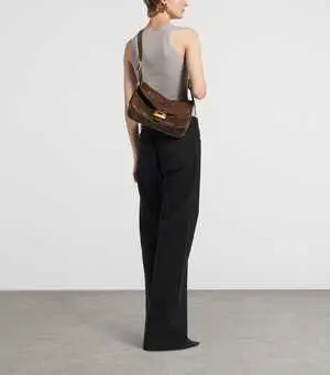 Balenciaga Suede Clicca Shoulder Bag