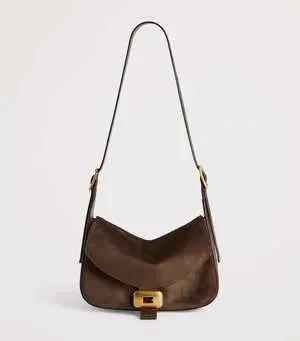 Balenciaga Suede Clicca Shoulder Bag