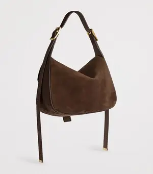 Balenciaga Suede Clicca Shoulder Bag