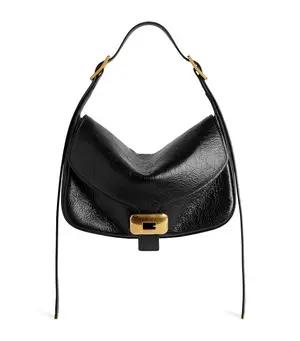 Balenciaga Lambskin Clicca Shoulder Bag - Black