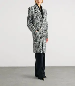 Balmain Tweed Overcoat