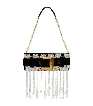 Balmain Embellished Anthem Clutch Bag