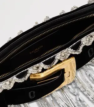 Balmain Embellished Anthem Clutch Bag