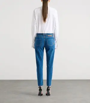 Balmain Belted Mid-rise Slim Jeans