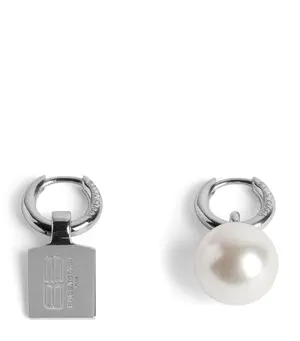 Balenciaga Malibu Pearl Earrings - Yellow