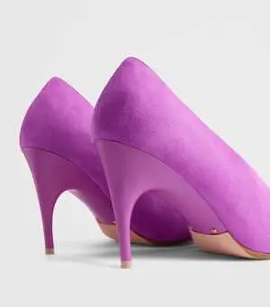 Balenciaga Suede Duchesse Pumps 90 - Red
