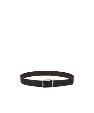 Hugo Boss Logo Engraved Buckled Belt - Black