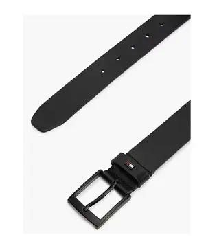 Tommy Hilfiger Enamel Flag Square Buckle Leather Belt