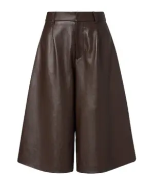 Brunello Cucinelli Leather Bermuda Shorts - Black