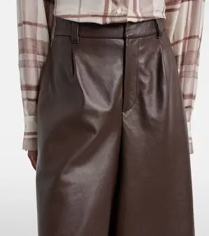 Brunello Cucinelli Leather Bermuda Shorts