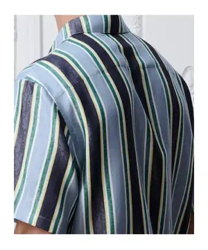 Dior Dioriviera Oblique Sun Stripes Short-sleeved Shirt