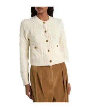 Polo Ralph Lauren Cable-knit Wool And Cashmere Cardigan