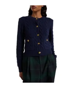 Polo Ralph Lauren Cable-knit Wool And Cashmere Cardigan