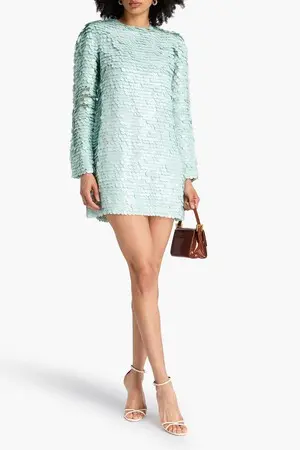Zimmermann Sequined Silkorganza Mini Dress