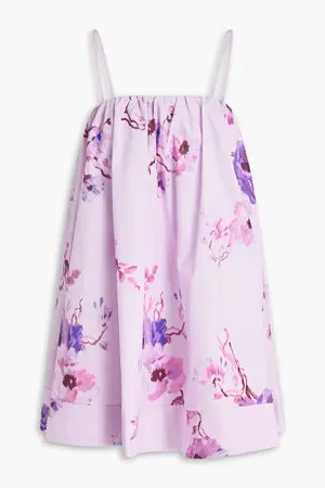 Zimmermann Floral Cotton-poplin Mini Dress