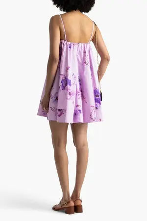 Zimmermann Floral Cotton-poplin Mini Dress