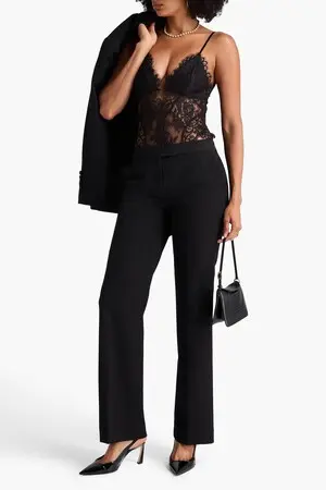 Zimmermann Velvet-trimmed Corded Lace Bodysuit