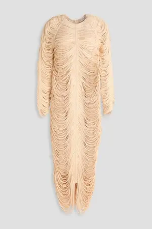 Zimmermann Ruched Cutout Crepe Midi Dress