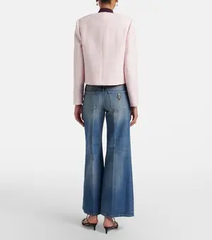 Valentino Garavani Vgold Wide-leg Faded Jeans