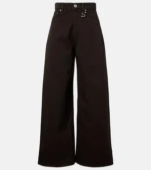 Sportmax Siamese Wide-leg Jeans In Chocolate - Brown