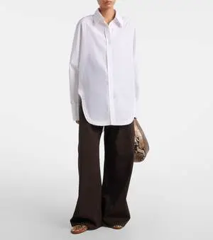 Sportmax Siamese Wide-leg Jeans In Chocolate