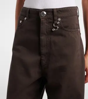Sportmax Siamese Wide-leg Jeans In Chocolate